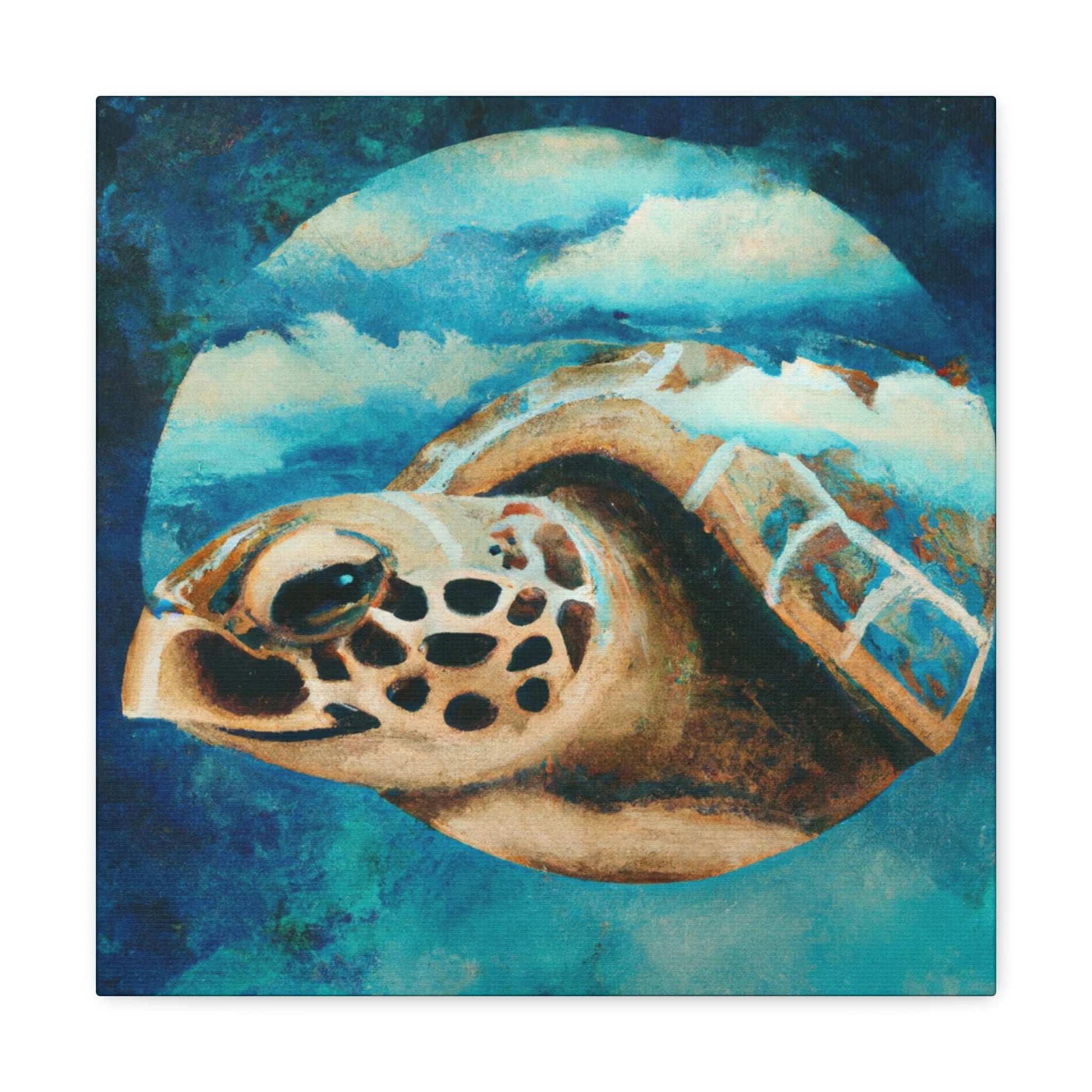 Sea Turtle in Surrealism - Canvas - Walmart.com