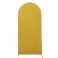 BalsaCircle 6 ft Gold Fitted Metallic Spandex Round Top Wedding Arch ...