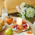 Vrorvz Halloween Thanksgiving Halloween Maple Leaf Berry Candle Holders ...