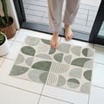 Abstract Semicircles Door Mat 18x30 Inch Boho Art Modern Sage Green ...