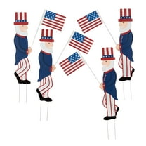 Uncle Sam Metal Yard Stakes, Set/4 by Maple Lane Creations - Walmart.com