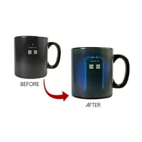 Official Doctor Who Ceramic Tardis Travel Coffee Mug, 17oz with Lid ...