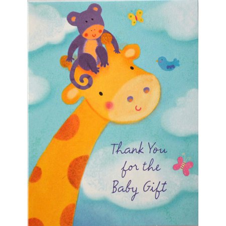 8 Baby Thank You Notes - Giraffe by Tender Thoughts Greetings | Walmart ...