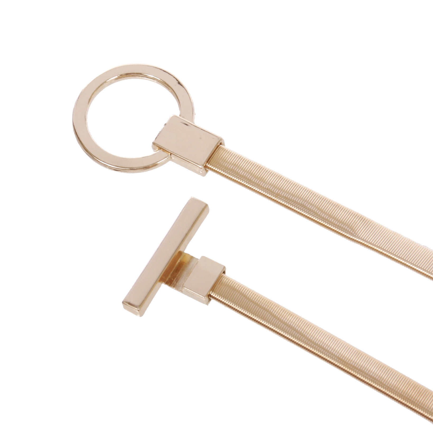 Women's Skinny Elastic Clasp Fastener Interlocking Buckle Chain Punk ...