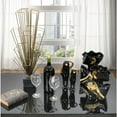 AFD Home Abstract Torso Vases Black with Gold Accents Set of 2 ...