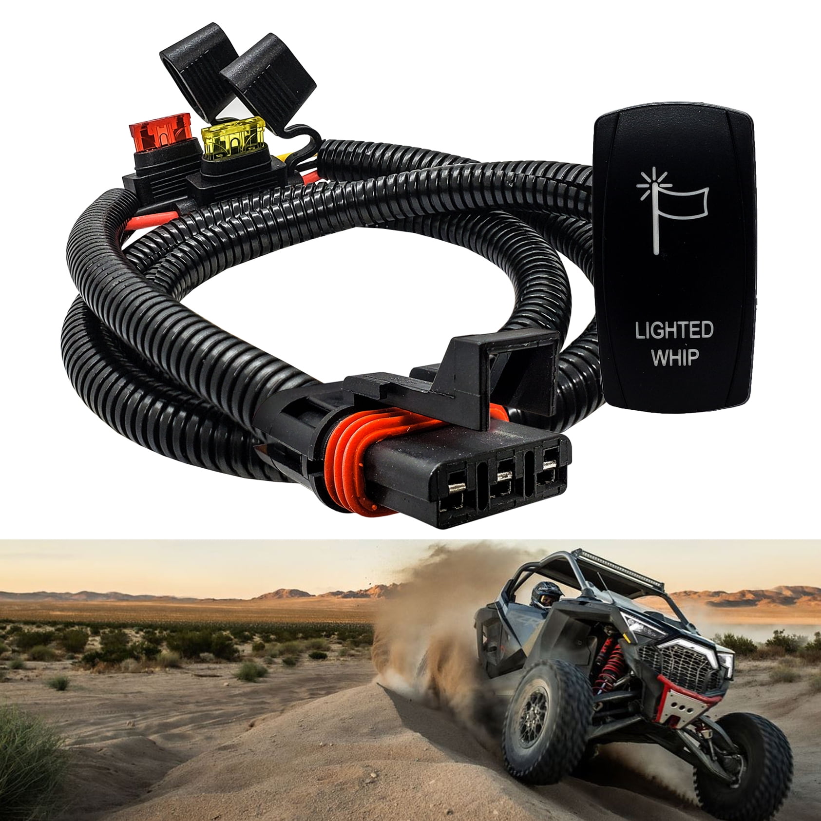 OZ-USA Pulse Power Bus Bar Plug Whip On/Off Rocker Switch Wire Harness ...