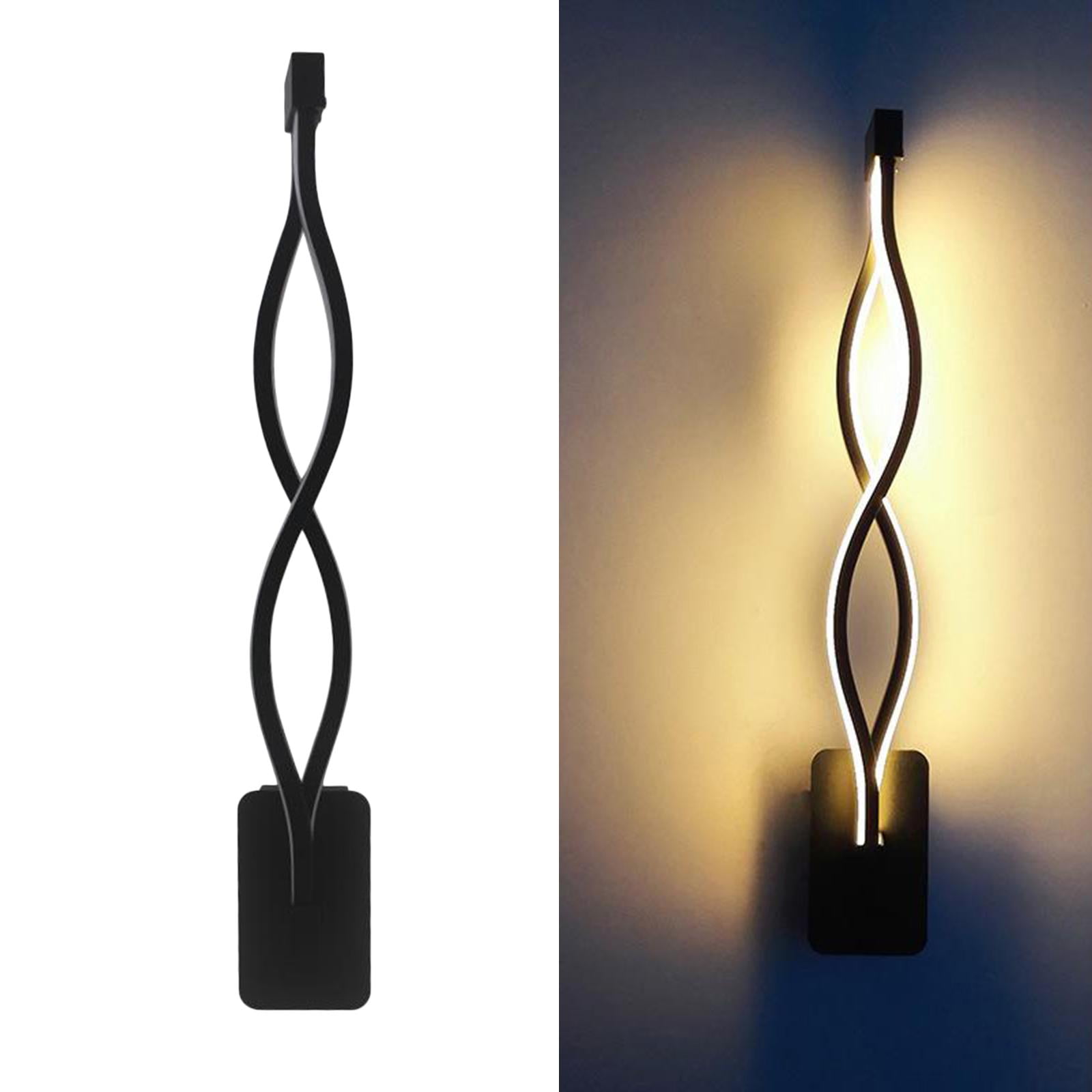 Double Wavy Wall Lamp, 16W Modern Minimalist LED Indoor Wall Lights for ...