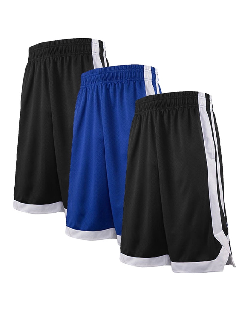 Toptie 3 Pack 2-Tone Basketball Shorts For Men with Pockets, Pocket ...