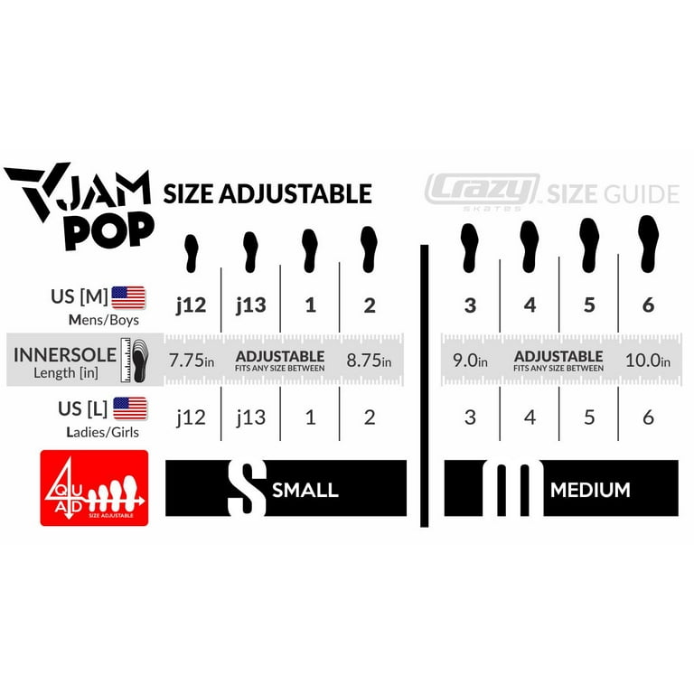 Crazy Skates Sizing Chart Deals | emergencydentistry.com