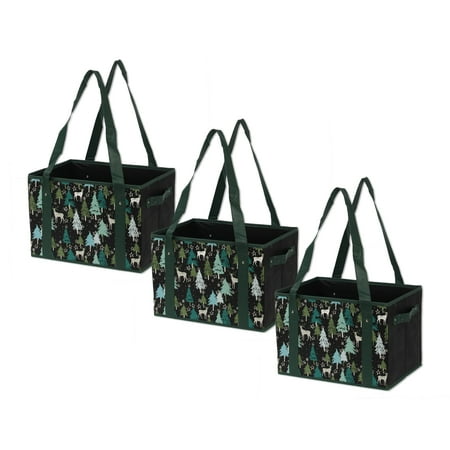 Earthwise Deluxe collapsible Reusable Shopping Box grocery Bag Set with ...