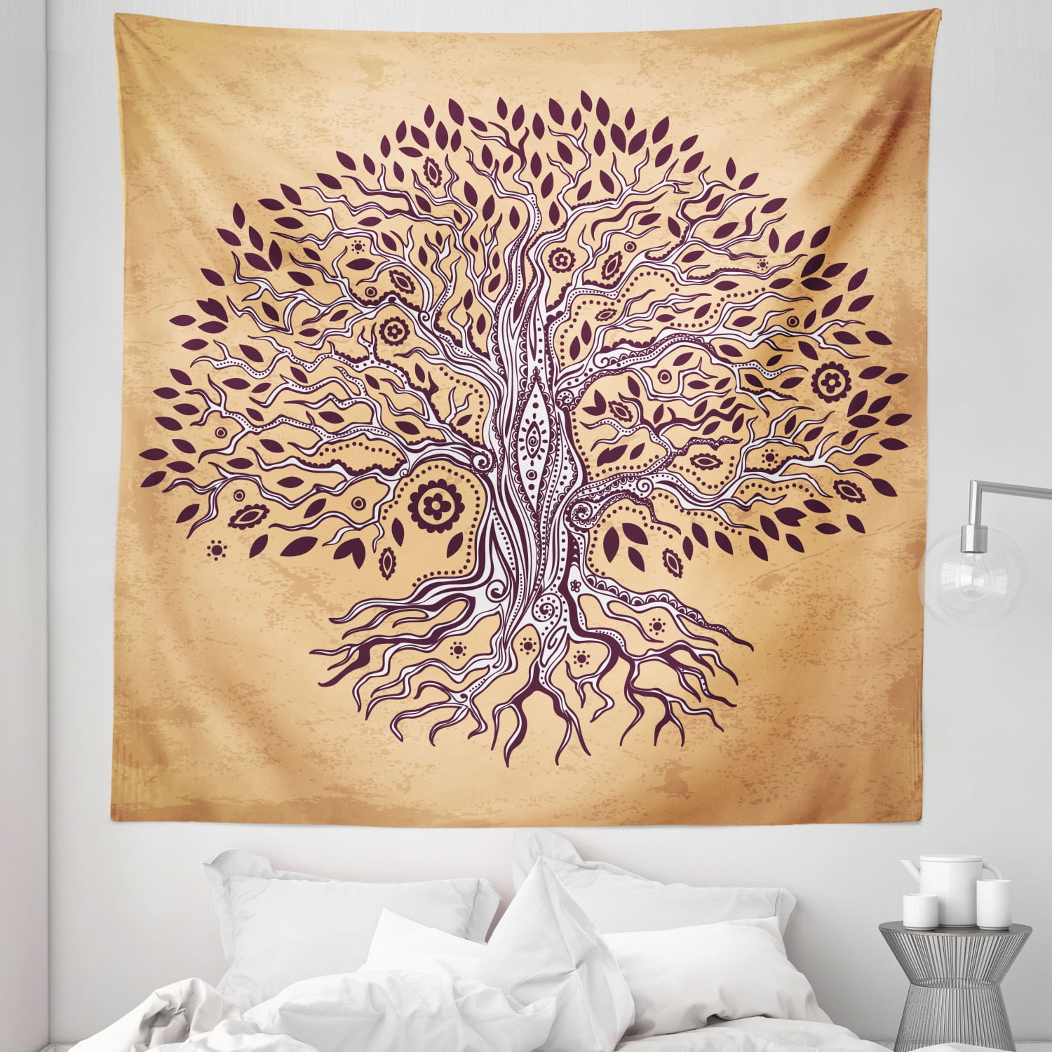Tree Tapestry, Vintage Inspired Modern Graphic of an Aged Plant ...