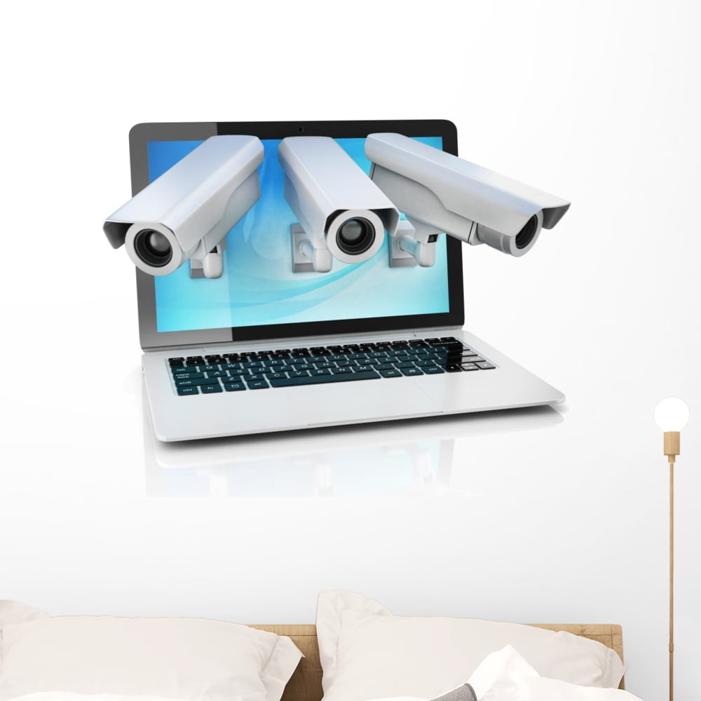 Internet Privacy 3D Concept Wall Mural Decal Sticker, Wallmonkeys Peel ...