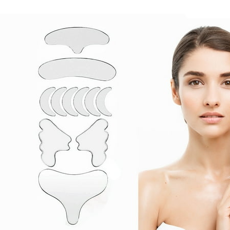 SINMI Lot de 11 patchs réutilisables en silicone pour la poitrine, les rides, le cou, les rides ...