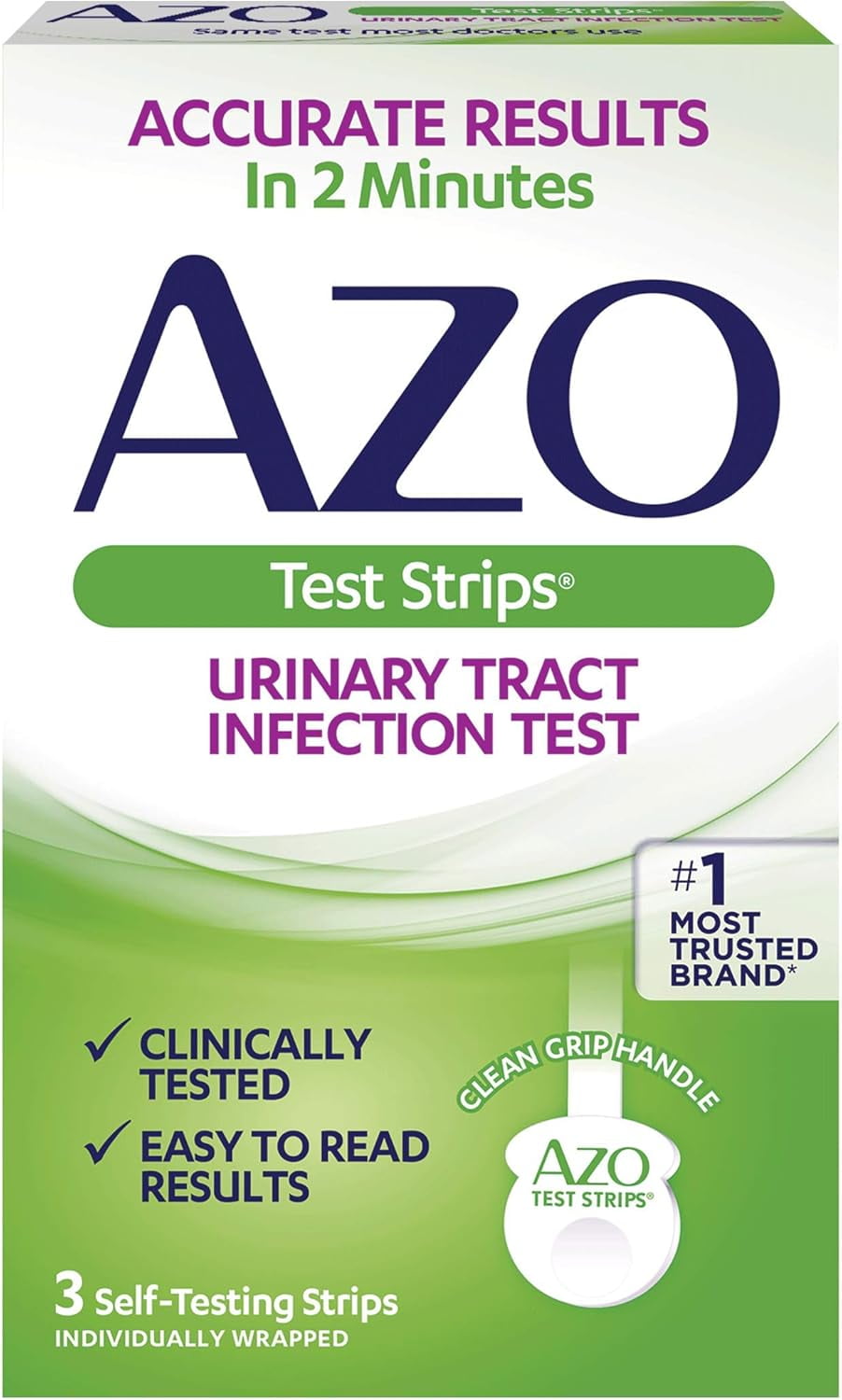 Azo Test Strips Prueba Infección Del Tracto Urinario 3 Tiras | Walmart ...