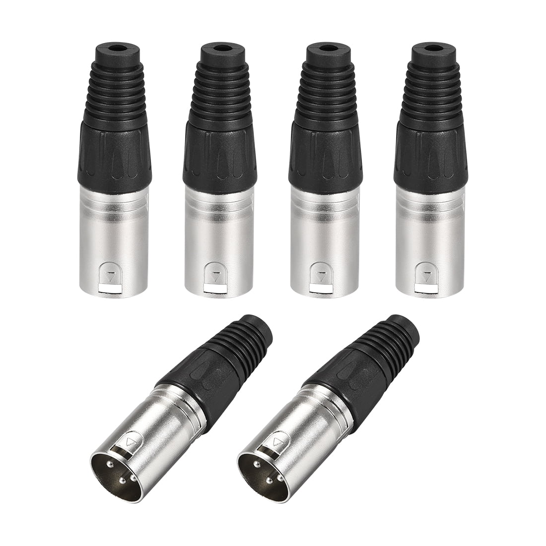 Conector macho XLR de 3 pines de 6 piezas, conector de micrófono ...