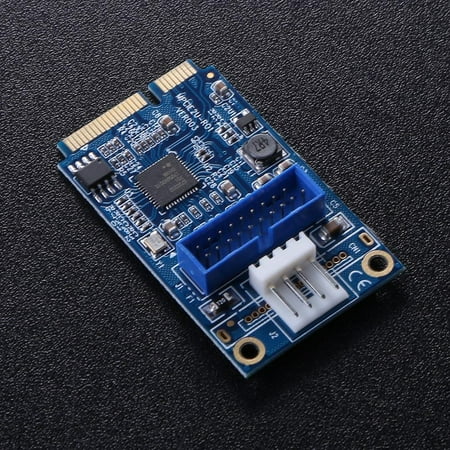 Jinveno Mini PCI-E to USB 3.0 19Pin Header 2 Port USB3.0 Expansion Card ...