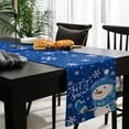 Blue Snowman Christmas Table Runner 70 Inches Long - Xmas Winter ...
