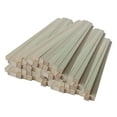 Rushay 100 Pieces Unfinished Square Sticks, Long Dowel Strips Wooden ...