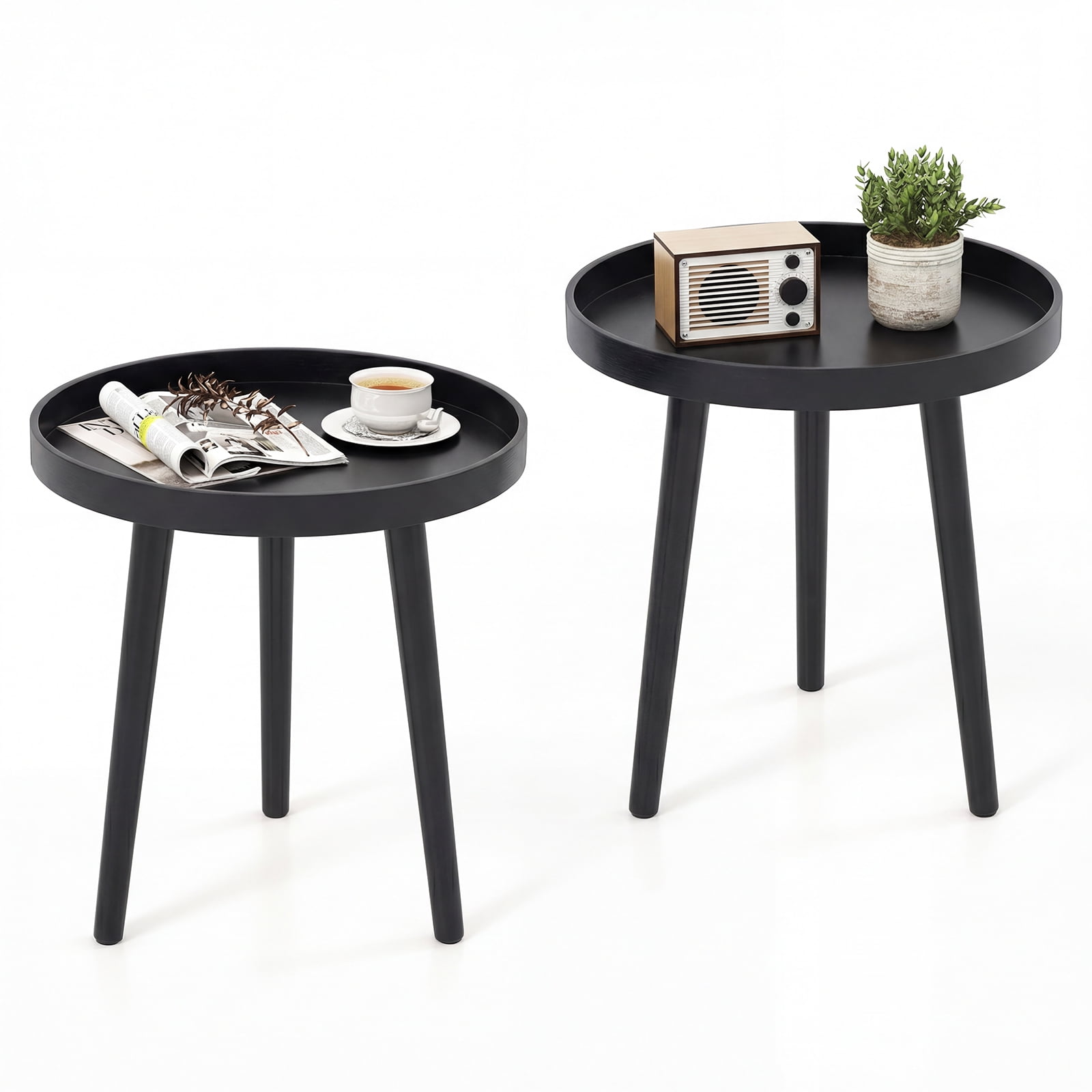 Click here for Costway 2 Pcs Round Side Table Sofa Coffee End Acc... prices