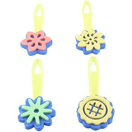 4Pcs Flower EVA Sponge Painting Stamper for Early Learning Kids Arts ...