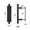 Black Barn Door Handle SetStraight Bar Wooden Door Indoor Sliding Door ...