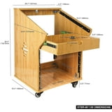 Sound Town DIY Solid Carbonized Bamboo Studio Rack with 11U Slant Mixer ...