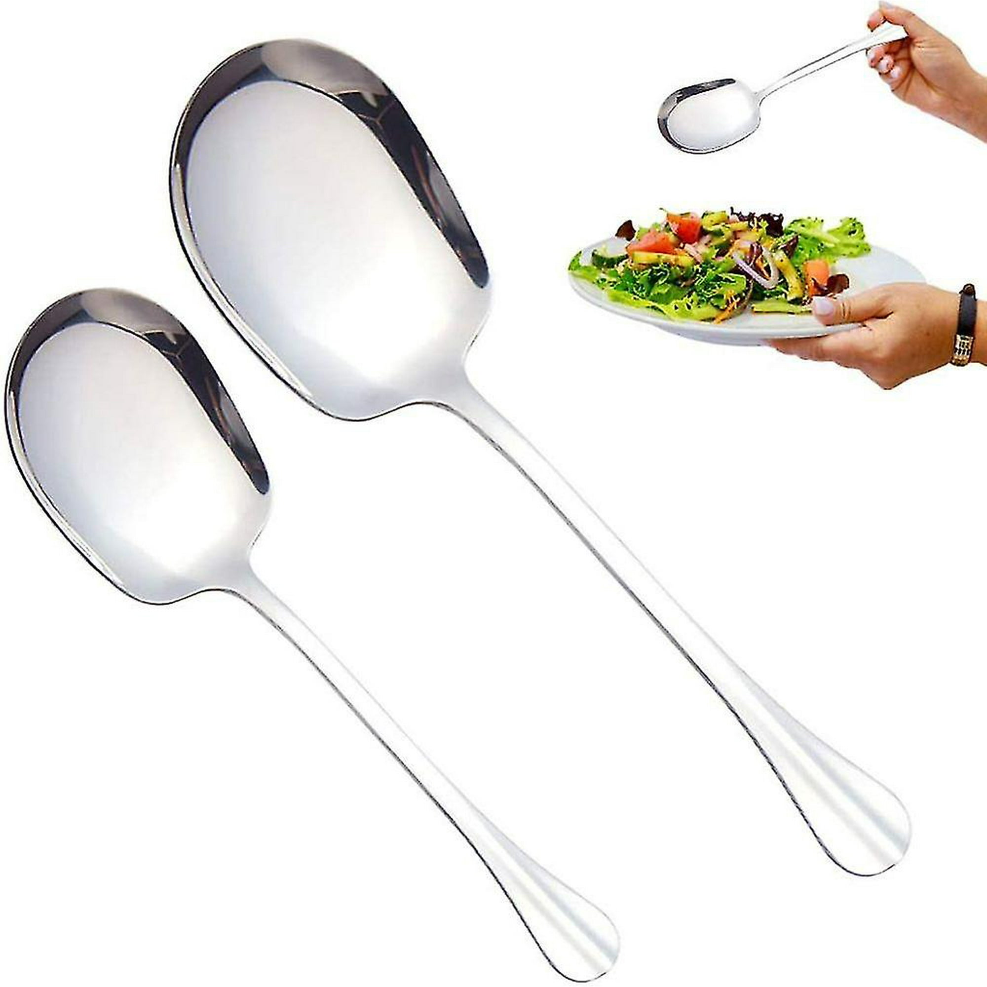 Click here for Waca09 Two Stainless Steel Serving Spoons  Serving... prices