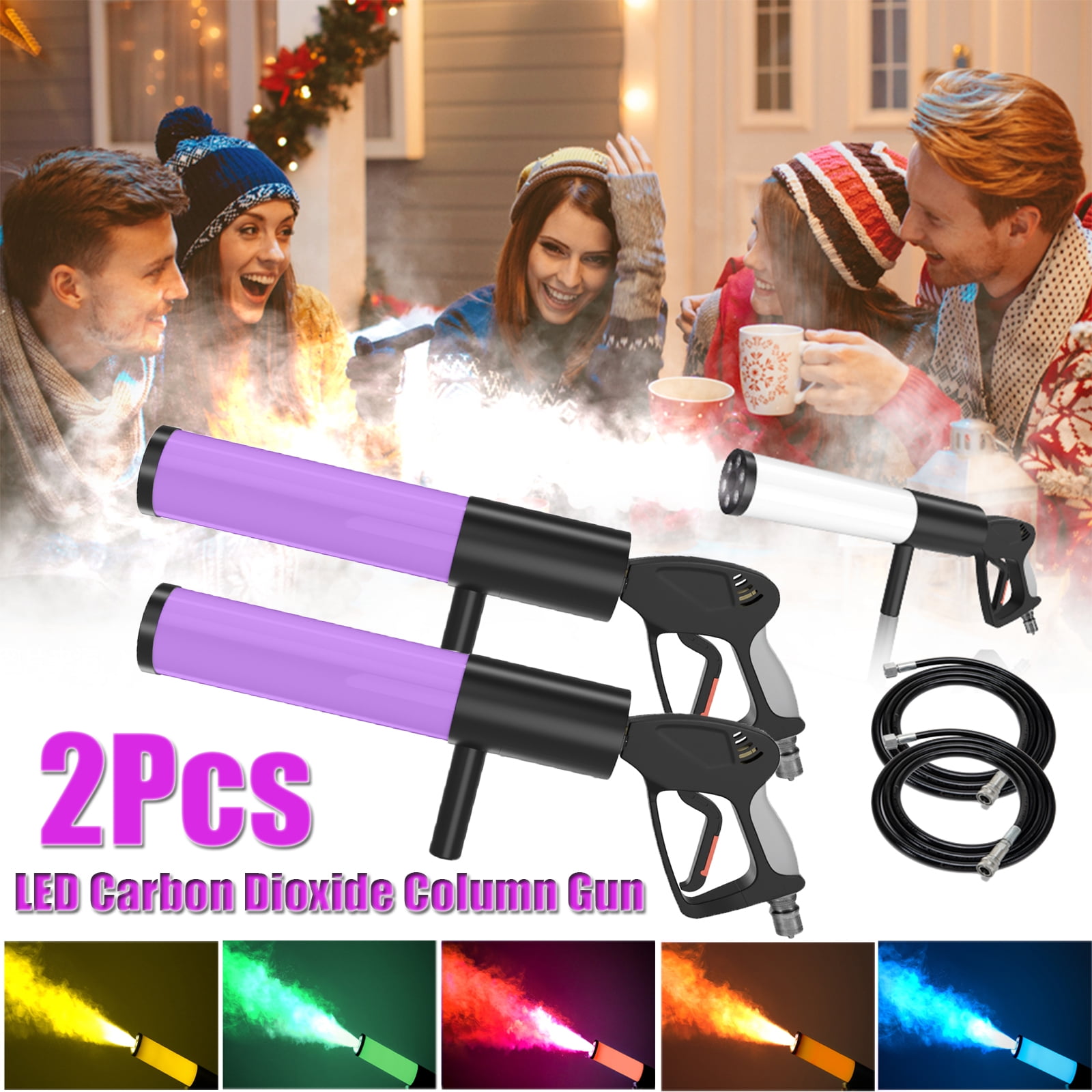 CO2 Cannon, Handheld Fog Machine RGB Stage Dry Ice Jet Machine with LED ...