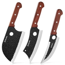 Butcher Knife Set 3PCS Cleaver Knives for Meat Cutting, Serbian Chef ...