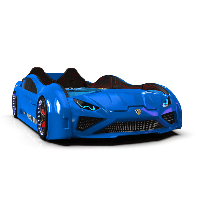 LAMBO RX Twin Race Car Bed With LED Sound FX, Kids Racecar, 53% OFF