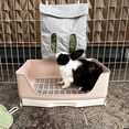 Brown Large Plastic Pet Litter Box for Rabbits Guinea Pigs Ferrets ...