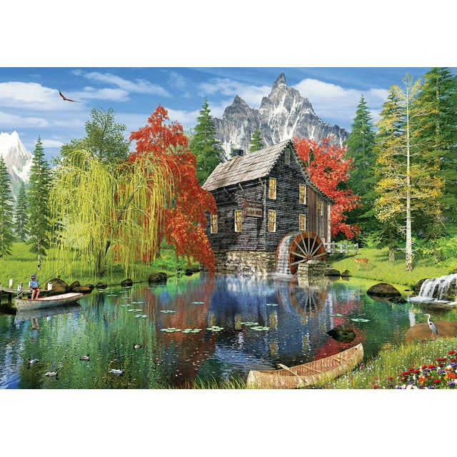 Heidi Art Puzzle Glacier Creek Mill 1500 Piece Jigsaw Puzzle - Walmart.com
