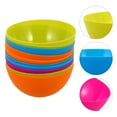 NUOLUX 10pcs Colorful Unbreakable Plastic Bowl Set for Cereal, Pasta ...
