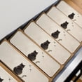Black Fluffy Cat Stair Treads Non Slip for Steps Vintage Paper Ink ...