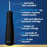 Waterpik Cordless Plus 5000 Water Flosser with 2 Settings, 3 Tips, ADA ...