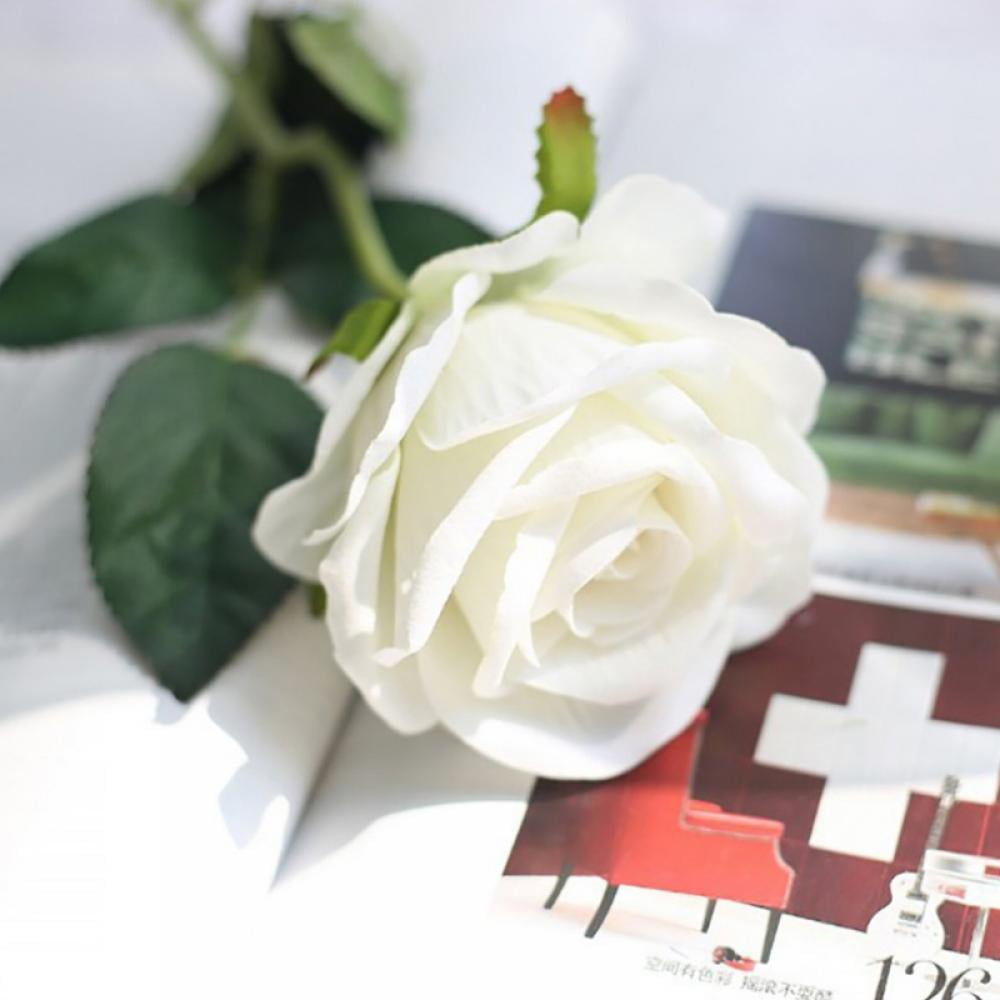 Artificial Roses Flowers, Realistic Blossom Roses, Silk Rose, Single ...