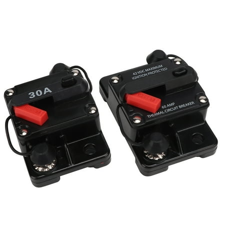 Circuit Breaker Fuse 12V 30A/60A Car Stereo Audio Inline Circuit ...