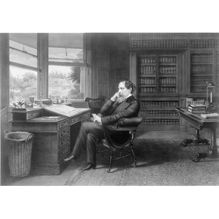 Charles Dickens (1812-1870) In His Study At Gad'S Hill Place. History ...