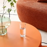 WILLIAMSPACE 35.43" Round Coffee Table, Matte Orange Wooden Large End ...