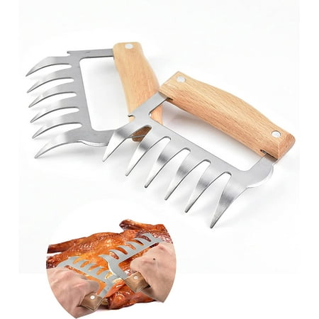 JOYWEI 2 Pieces Meat Claw Pulled Stainless Steel Pork Meat Claw For BBQ ...