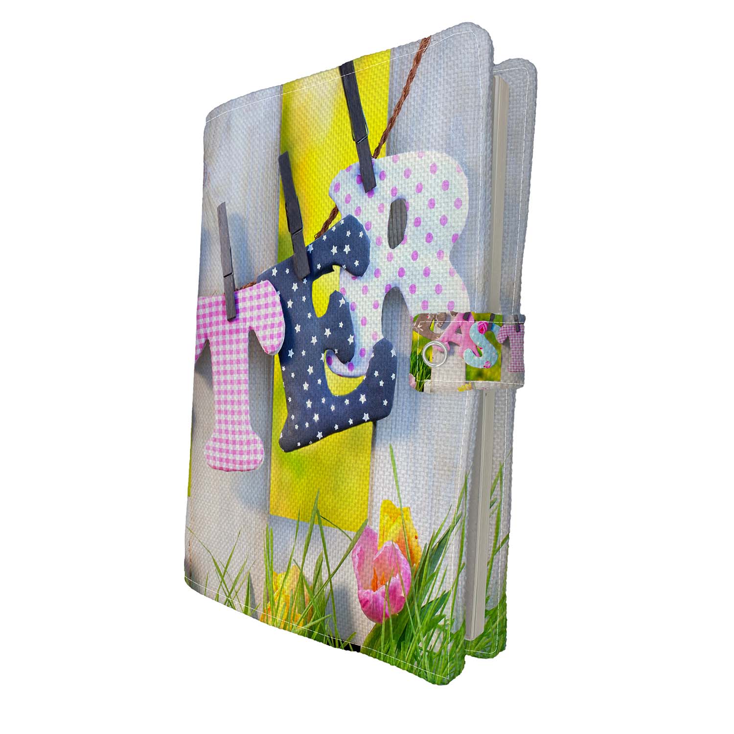 PKQWTM fence and beautiful Tulips with letters EASTER Book Cover Book ...