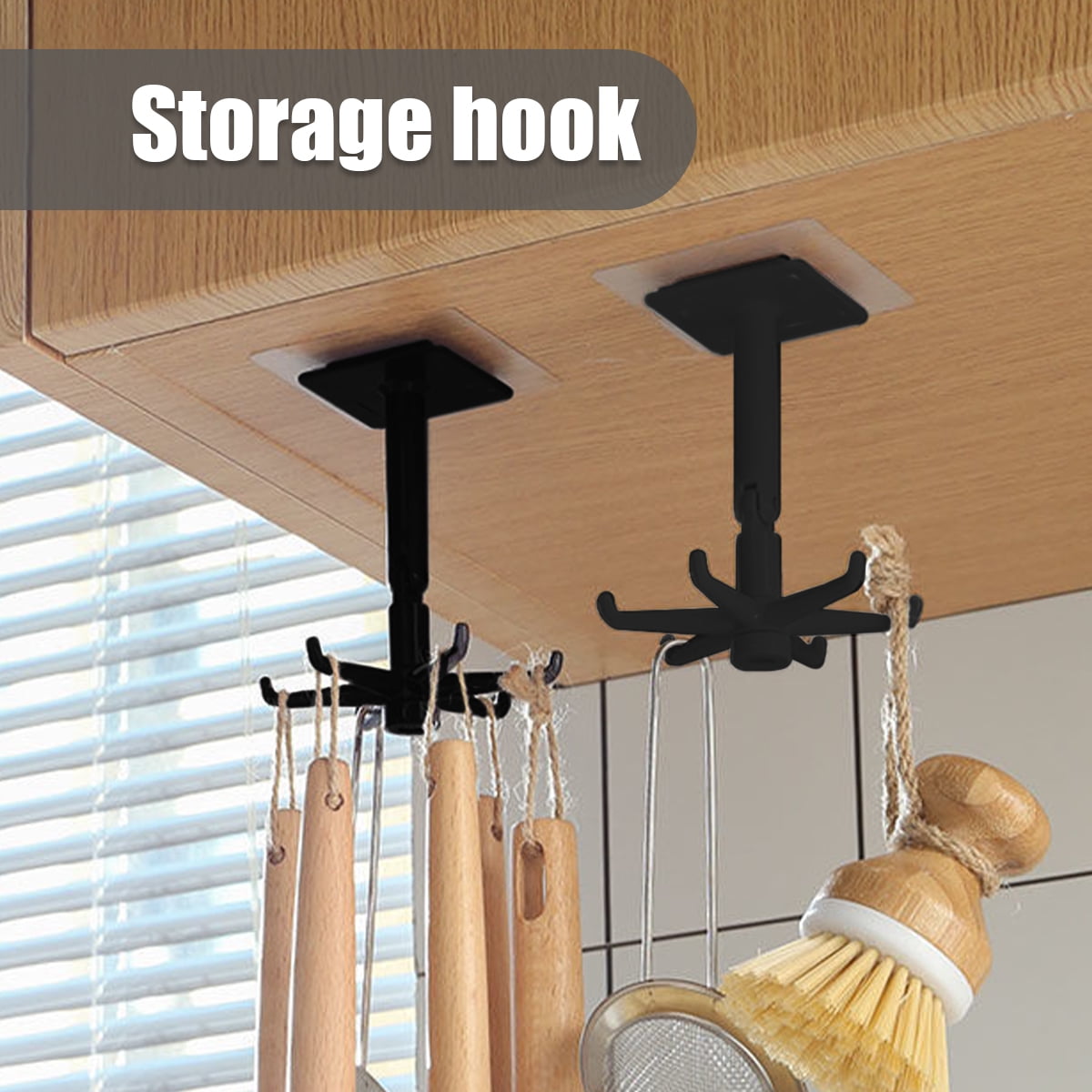 1 PCS Rotating Folding Hooks-360° Self Adhesive Hook, with 180 ...