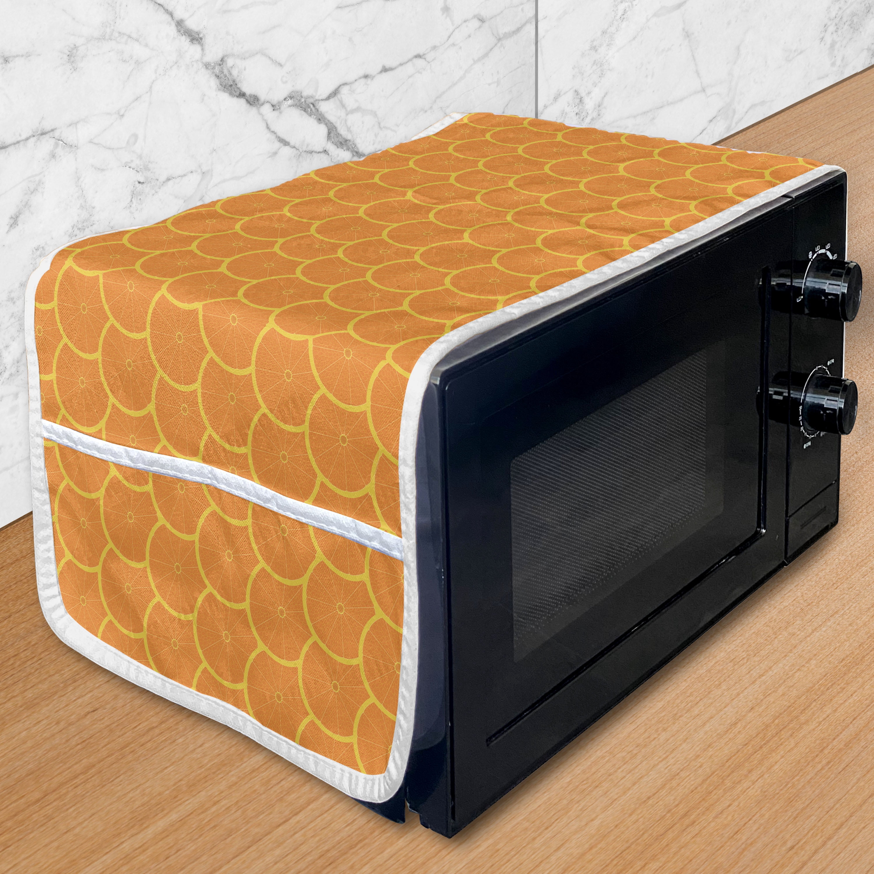 Grapefruit Microwave Oven Cover, Round Sliced Sour Citrus Fruit Pattern ...