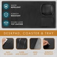 Leather Desk Pad Real Leather Desk Mat Thick (3mm) Double Layer (32x16 ...