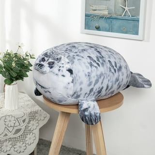 Chubby Blob Seal Plush Pillow, Cute Stuffed Animal Seal Plushie Toy ...