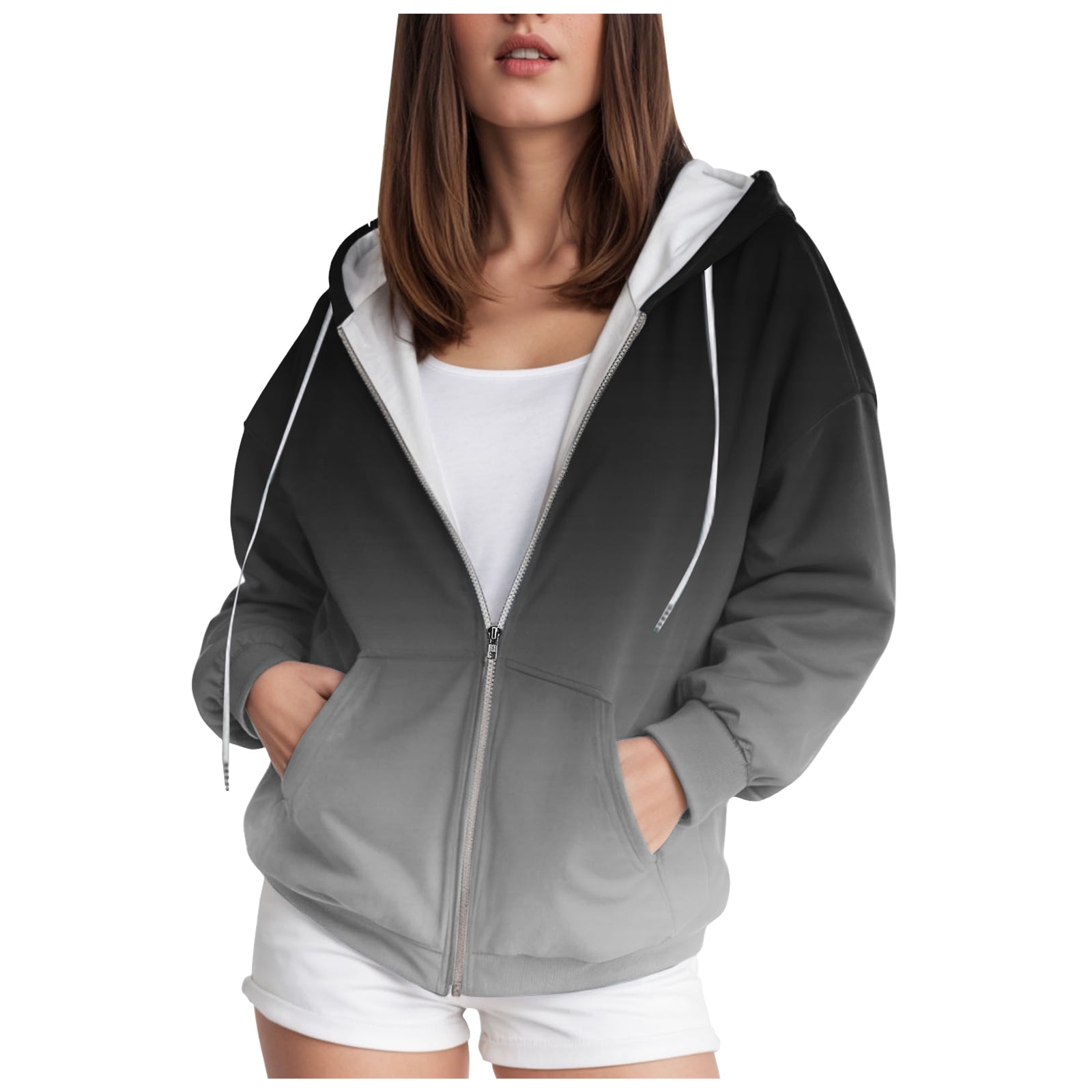 Click here for Splozh Zipper Hoodies For Women Oversized Fall Fas... prices
