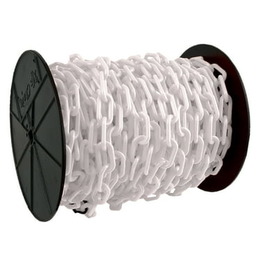 2 Inch x 125 Feet White Plastic Safety Chain Reel - Walmart.com