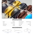 Xagger Polarized Brow Bar Square Aviator Sunglasses For Men Classic