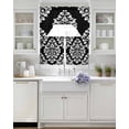 Baroque Black Swag Curtains for Living Room/Bedroom Windows, Vintage ...
