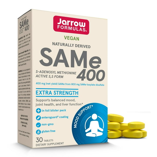 Suplemento Jarrow Formulas SAMe 400 mg para la salud de las articulaciones, 30 tabletas | Bodega ...